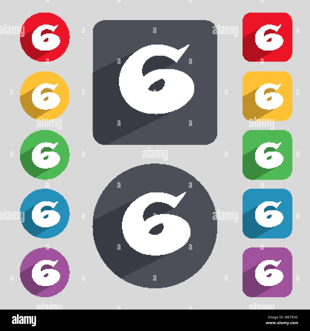 Number 6 buttons hi-res stock photography and images - Alamy