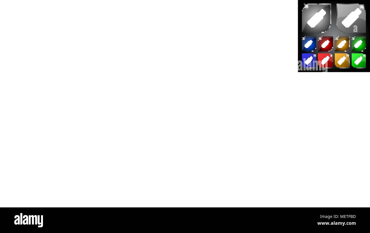 Usb sign icon. Usb flash drive stick symbol. Set colourful buttons ...