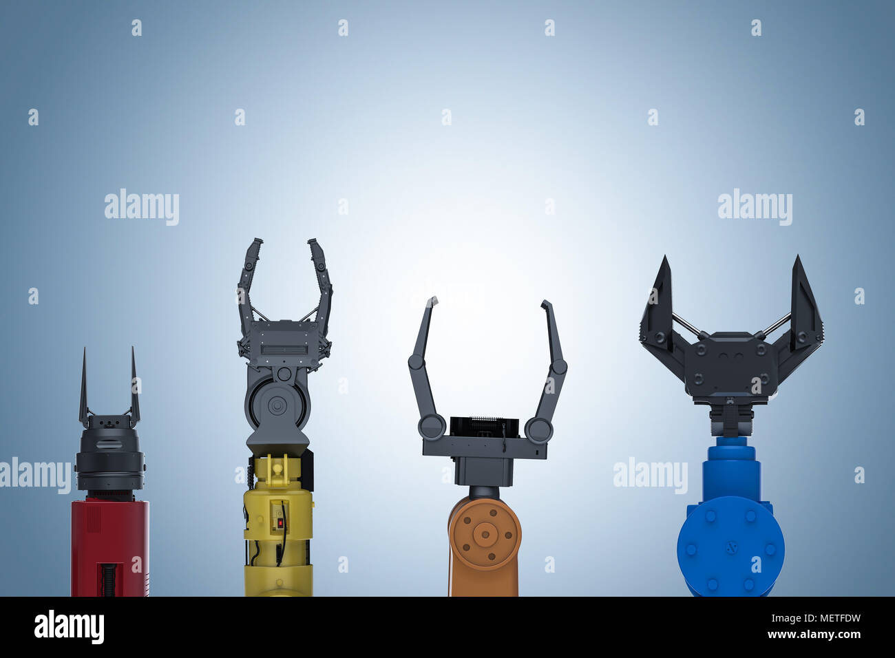 Yellow robotic arms hi-res stock photography and images - Alamy