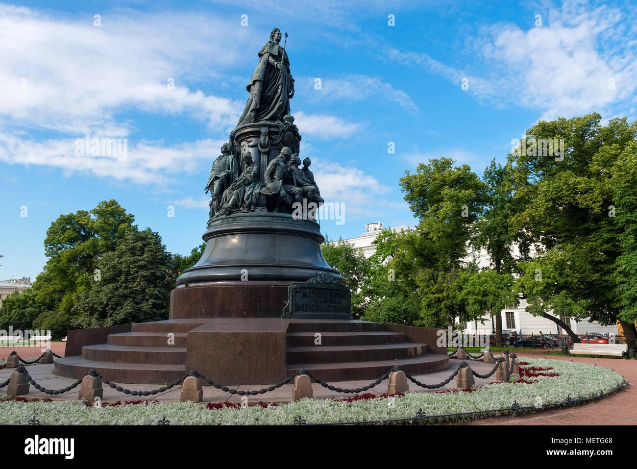 RUSSIA, SAINT PETERSBURG - AUGUST 18, 2017: A bronze monument to ...