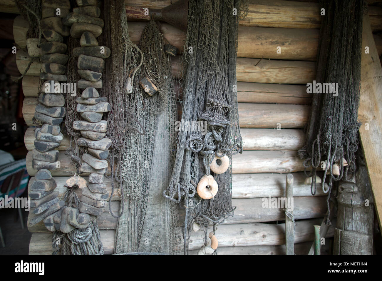 Ceiling hang fishing nets hi-res stock photography and images - Alamy