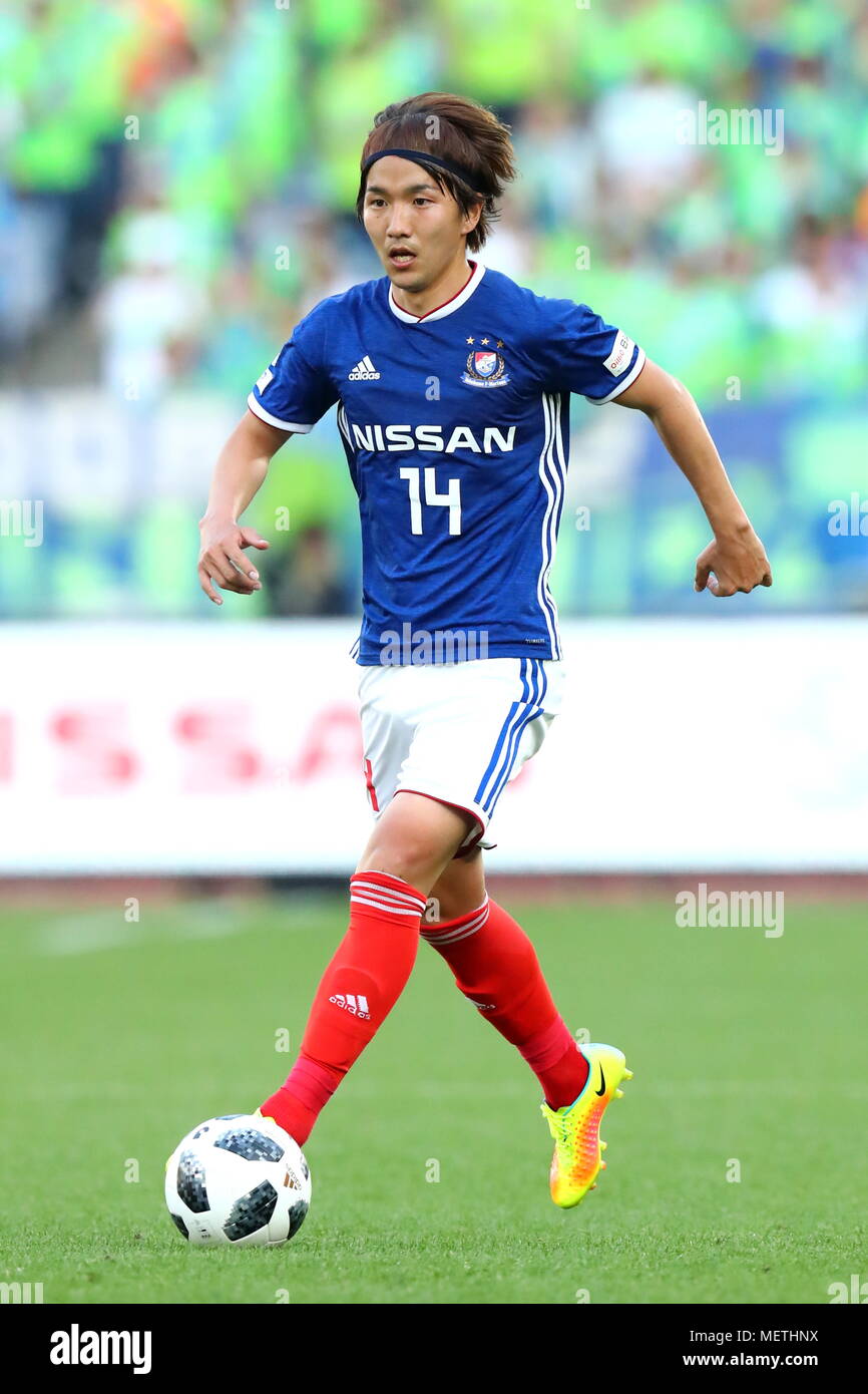 Kanagawa, Japan. 21st Apr, 2018. Jun Amano (FMarinos) Football/Soccer : 2018 J1 League match ...