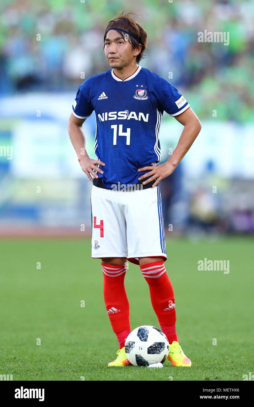 Kanagawa, Japan. 21st Apr, 2018. Jun Amano (FMarinos) Football/Soccer : 2018 J1 League match ...