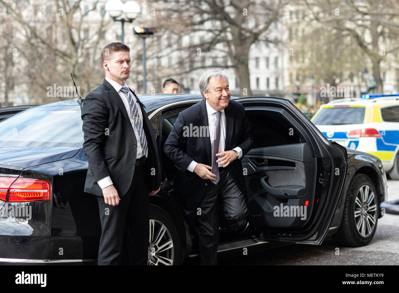 Stockholm, Sweden, 23th April, 2018. UN Secretary-General and Security ...
