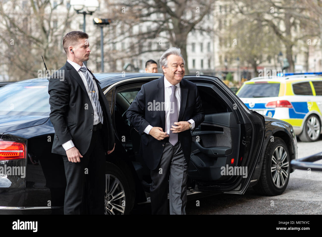 Stockholm, Sweden, 23th April, 2018. UN Secretary-General and Security ...