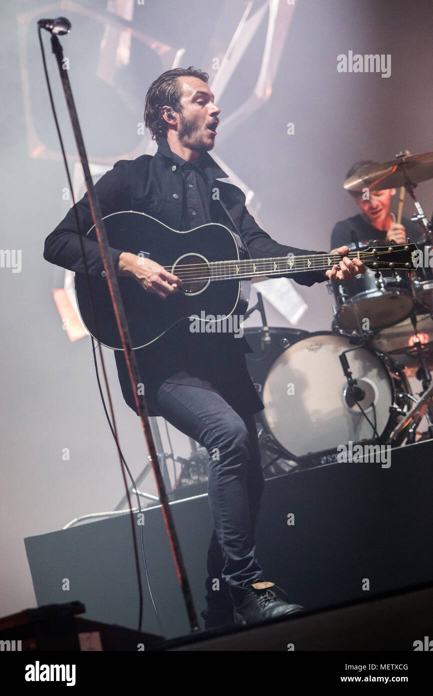 Milan Italy. 22th April 2018. The English rock band EDITORS performs ...