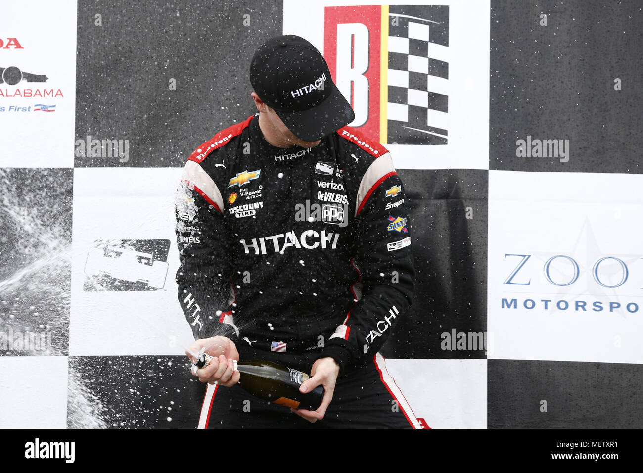 Birmingham, Alabama, USA. 23rd Apr, 2018. JOSEF NEWGARDEN (1) of the ...