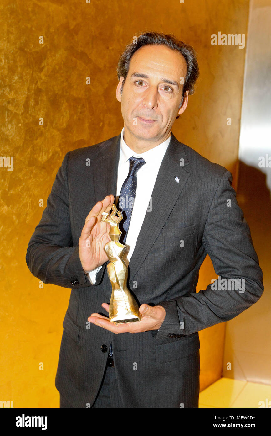 Athens, Greece. 23rd Apr, 2018. Music composer ALEXANDRE DESPLAT is ...