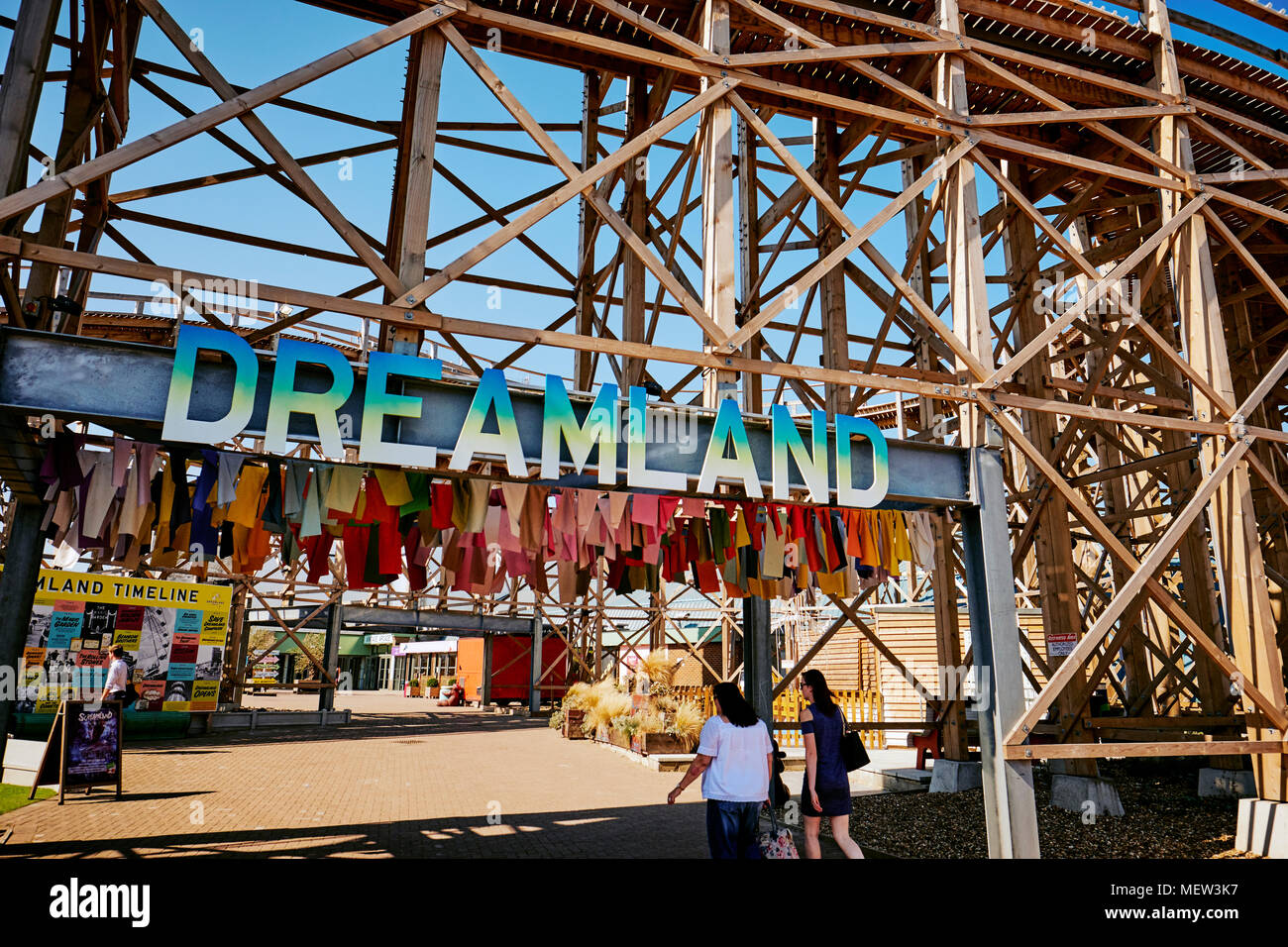 The entrance to Dreamland amusement Park in Margate Kent England UK ...