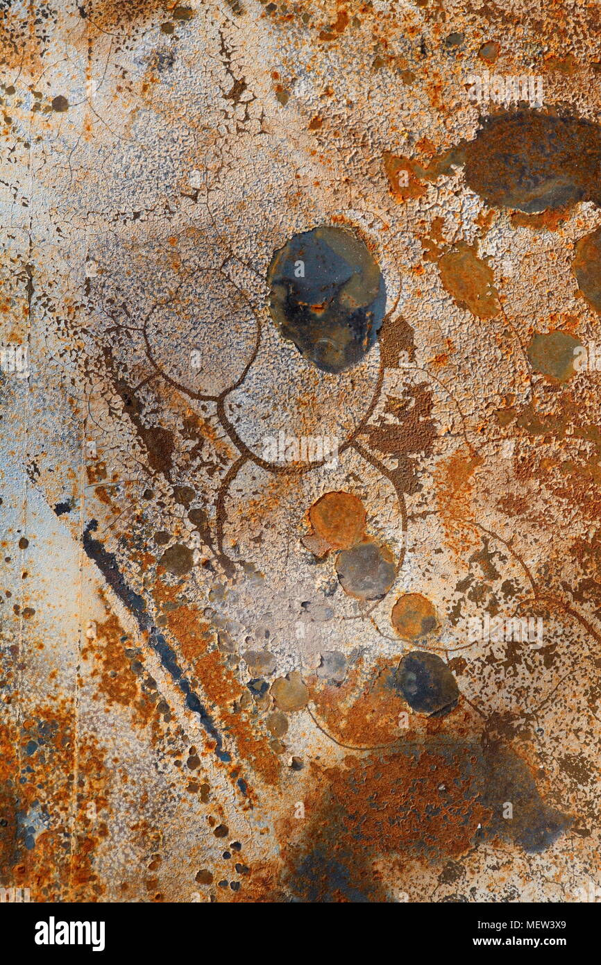Close up of rusting metal that is exposed to sun and rain Stock Photo ...