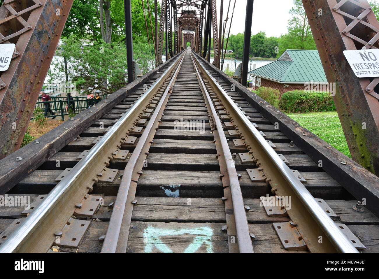 A rail road girder bridge in Augusta Georgia Stock Photo - Alamy
