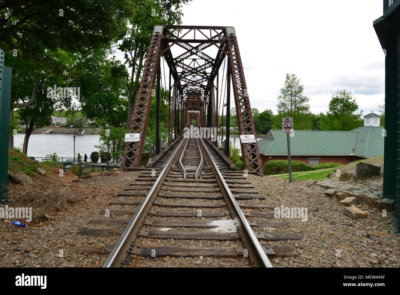 A rail road girder bridge in Augusta Georgia Stock Photo - Alamy