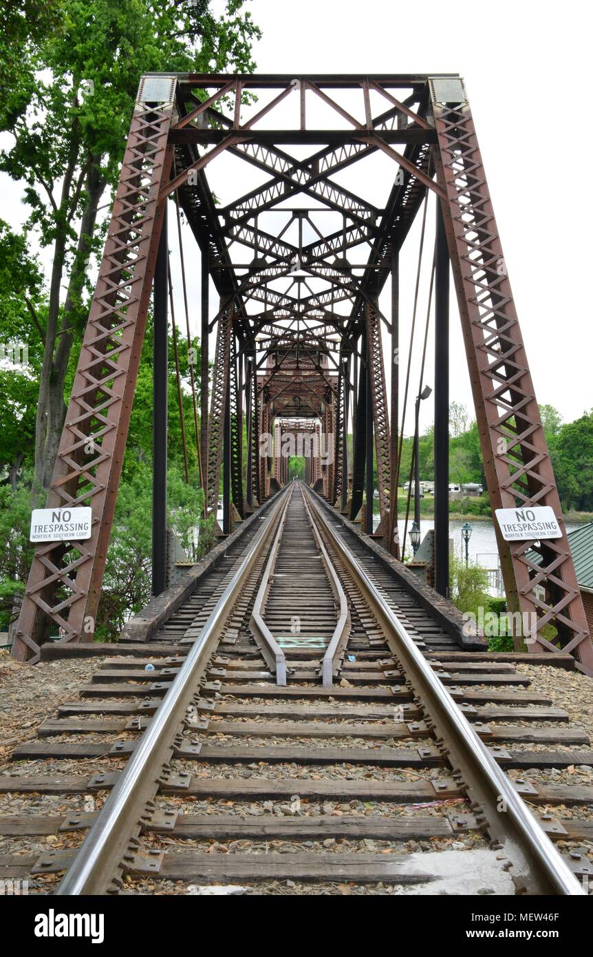A rail road girder bridge in Augusta Georgia Stock Photo - Alamy