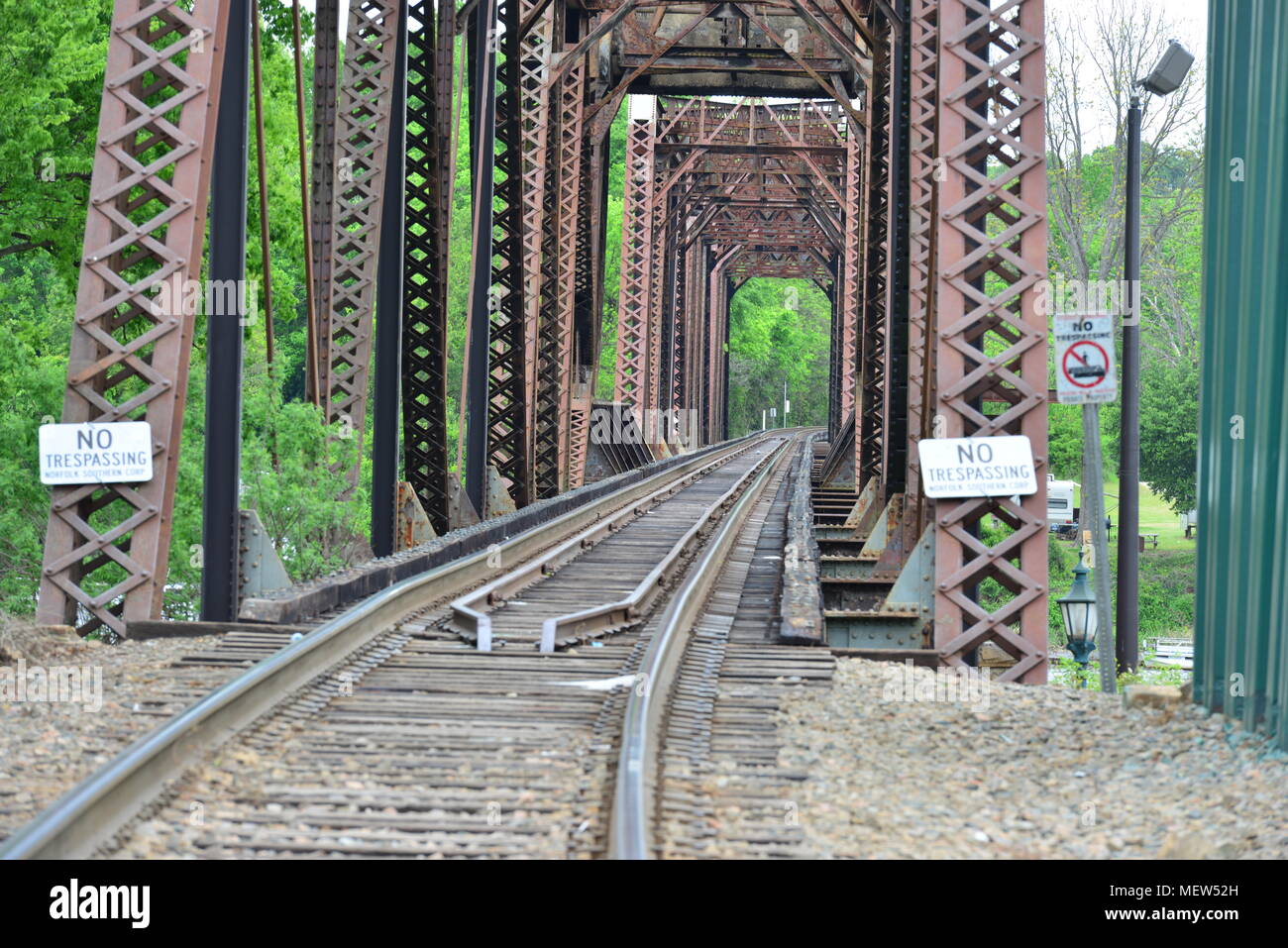 A rail road girder bridge in Augusta Georgia Stock Photo - Alamy