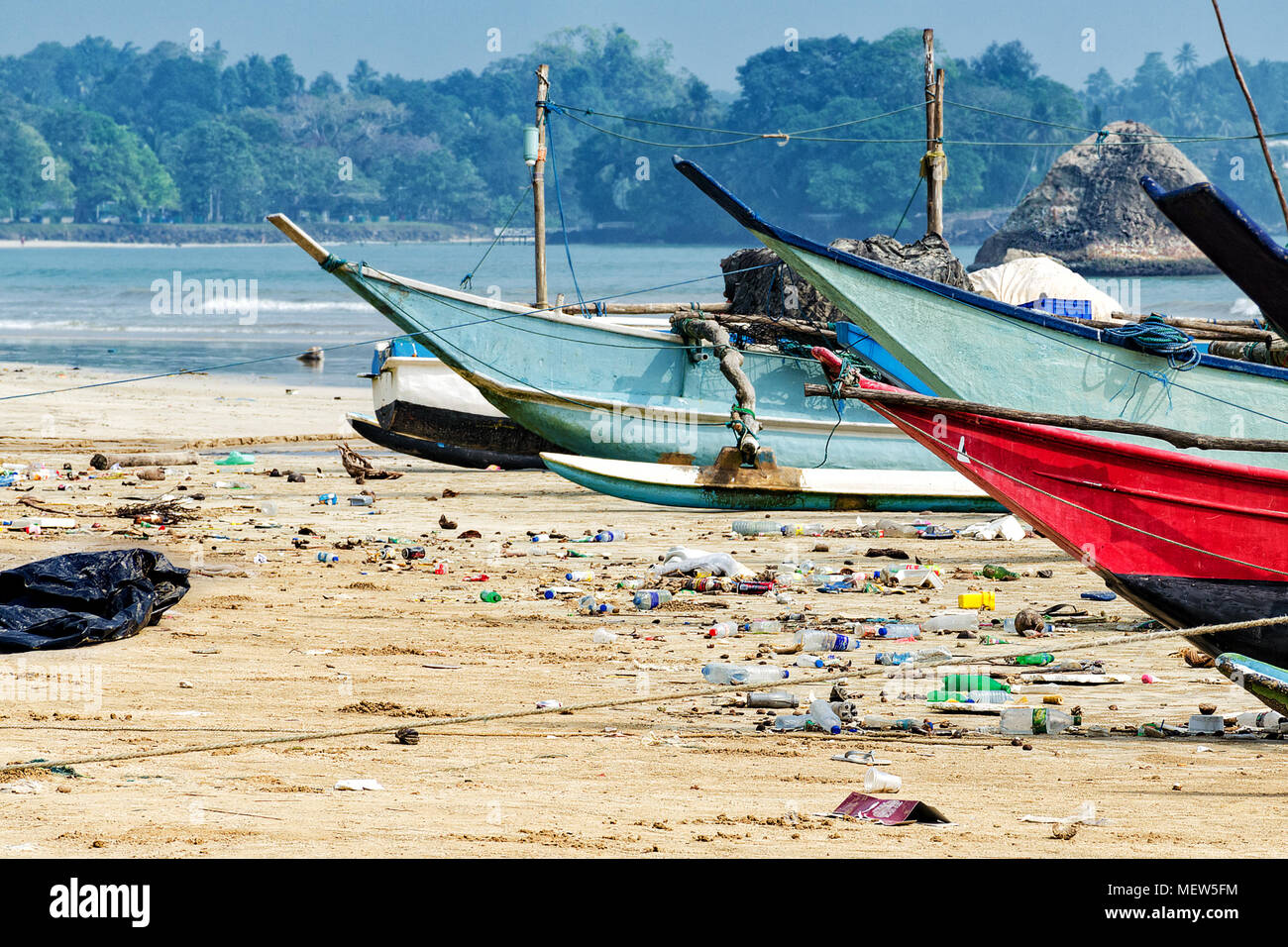 Pollution world ocean water with waste, plastics garbage - back side of ...