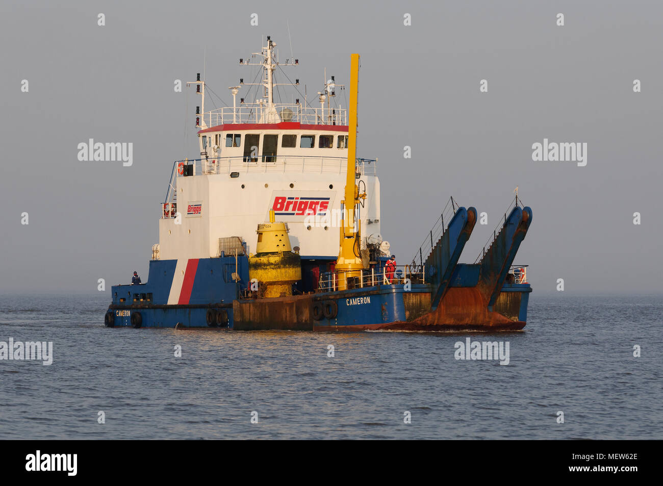 The Cameron a Briggs Marine Mooring Vessel approaching Grimsby, England ...