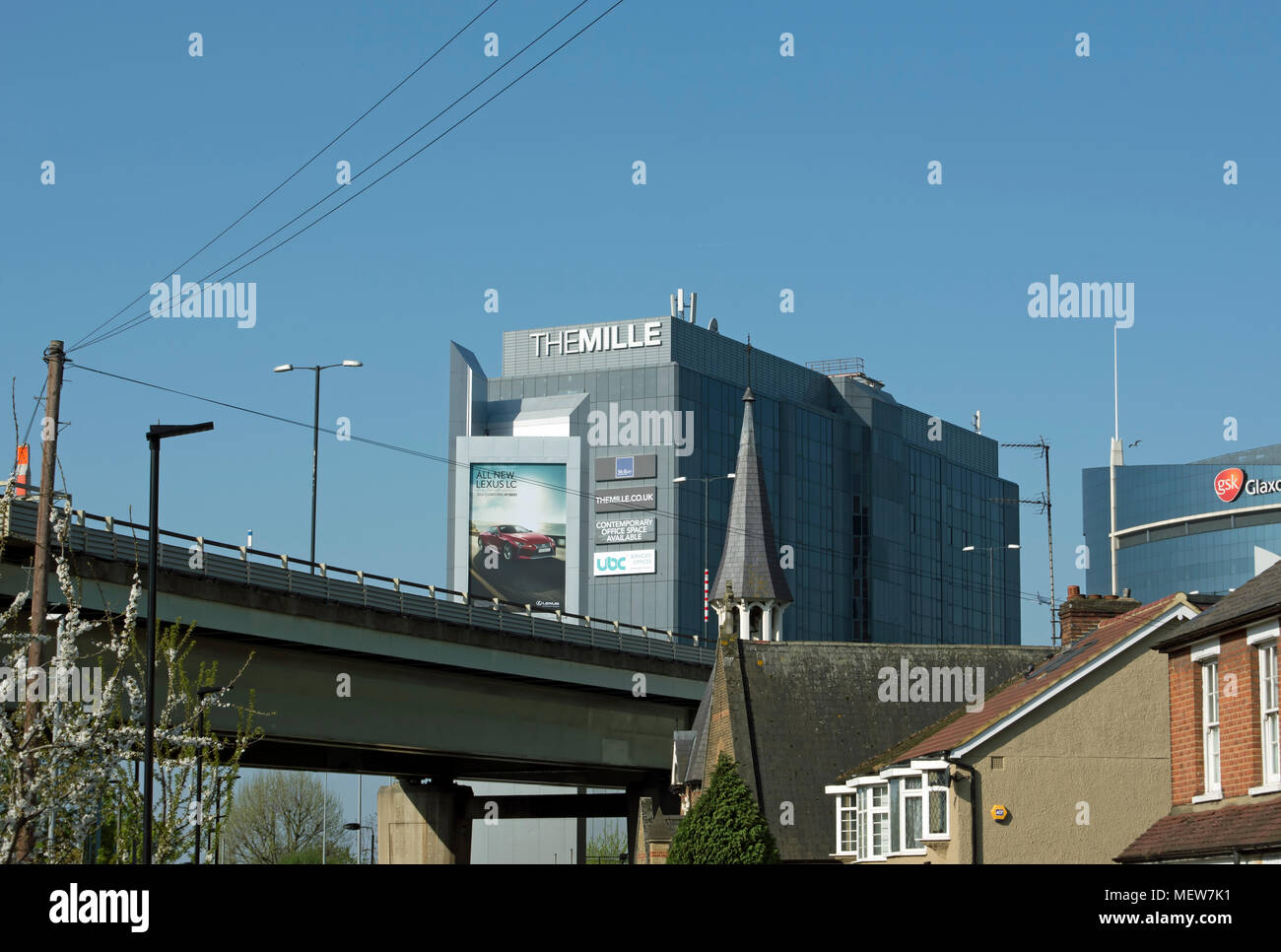 exterior of the mille, an office building in brentford, west london ...