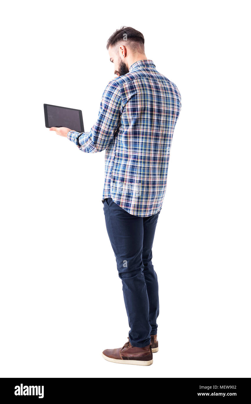 Man watching computer cutout hi-res stock photography and images - Alamy