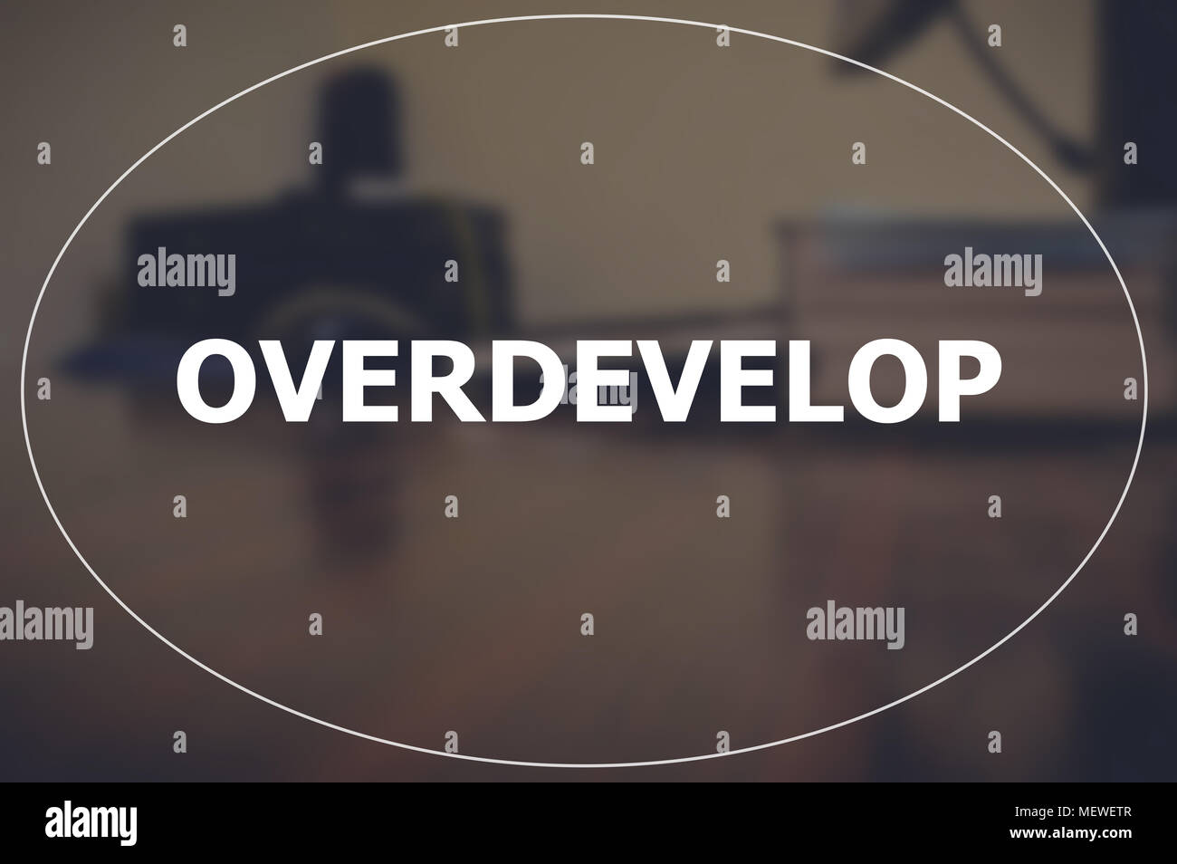 Overdevelop with business blurring background Stock Photo - Alamy