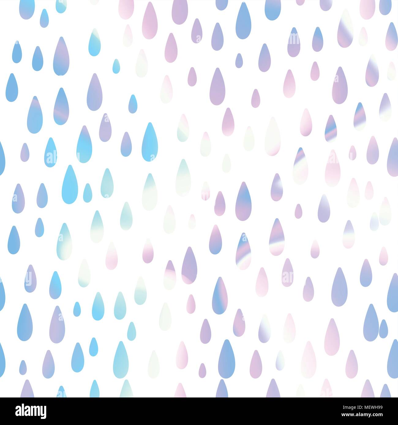 Abstract iridescent holographic unicorn tear drops background. Vector ...