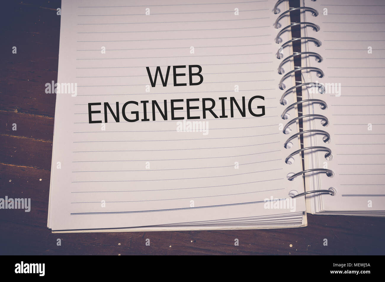 Web engineering word written on white paper Stock Photo - Alamy