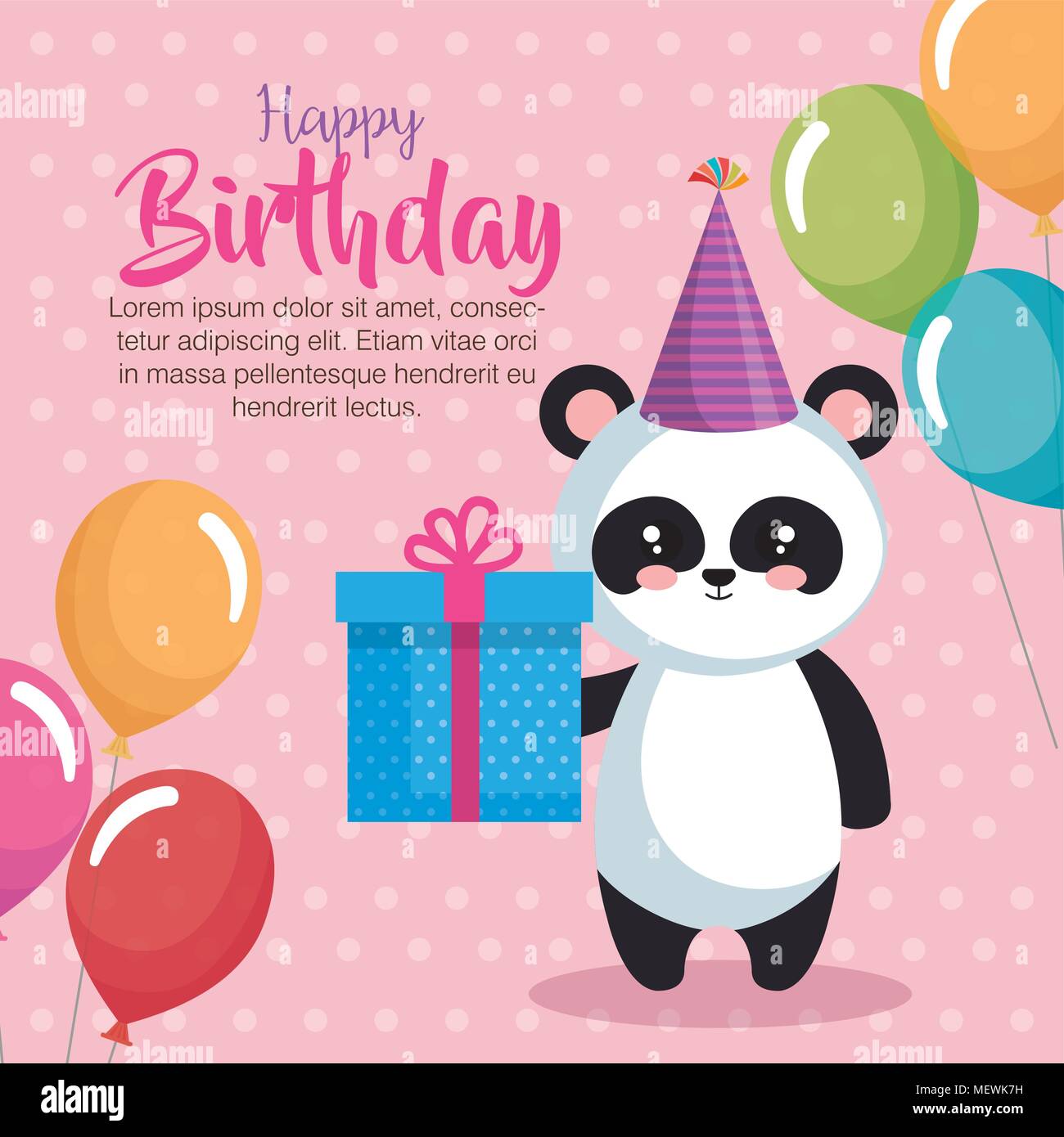 Happy Birthday Panda Card