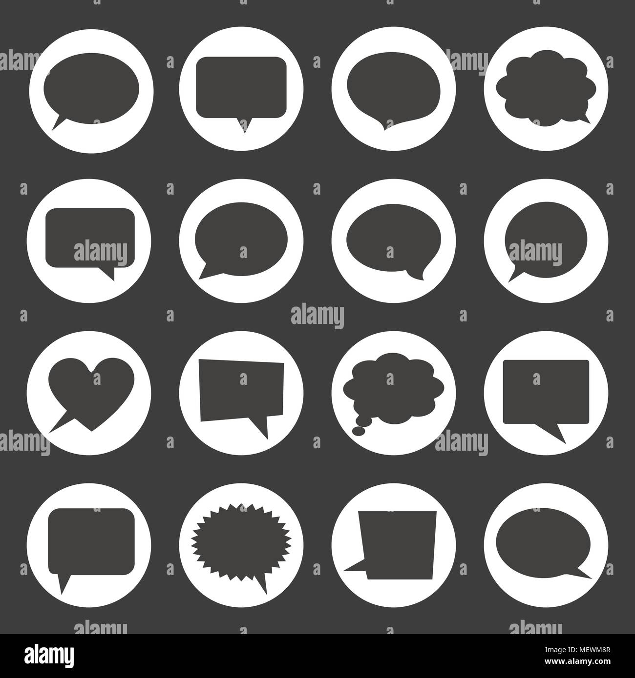 Speech bubble icons. Vector illustration Stock Vector Image & Art - Alamy