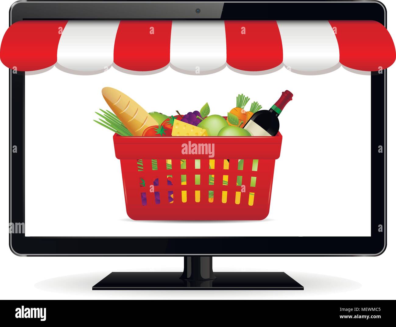 Online grocery service Stock Vector Images - Alamy