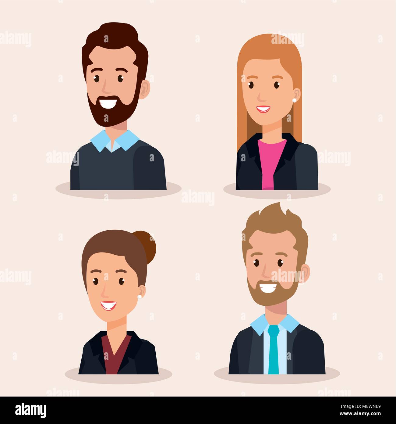 business people group avatars characters Stock Vector Image & Art - Alamy