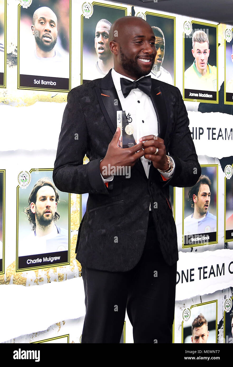 Sol Bamba during the 2018 PFA Awards at the Grosvenor House Hotel ...