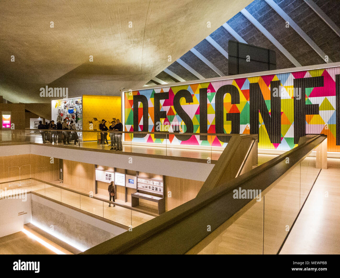 Interior of the London Design Museum located on Kensington High Street ...