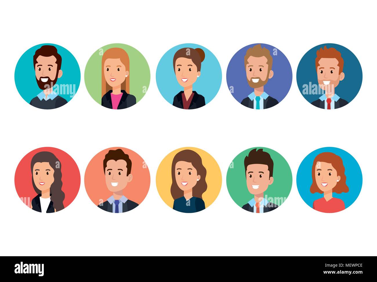 business people group avatars characters Stock Vector Image & Art - Alamy
