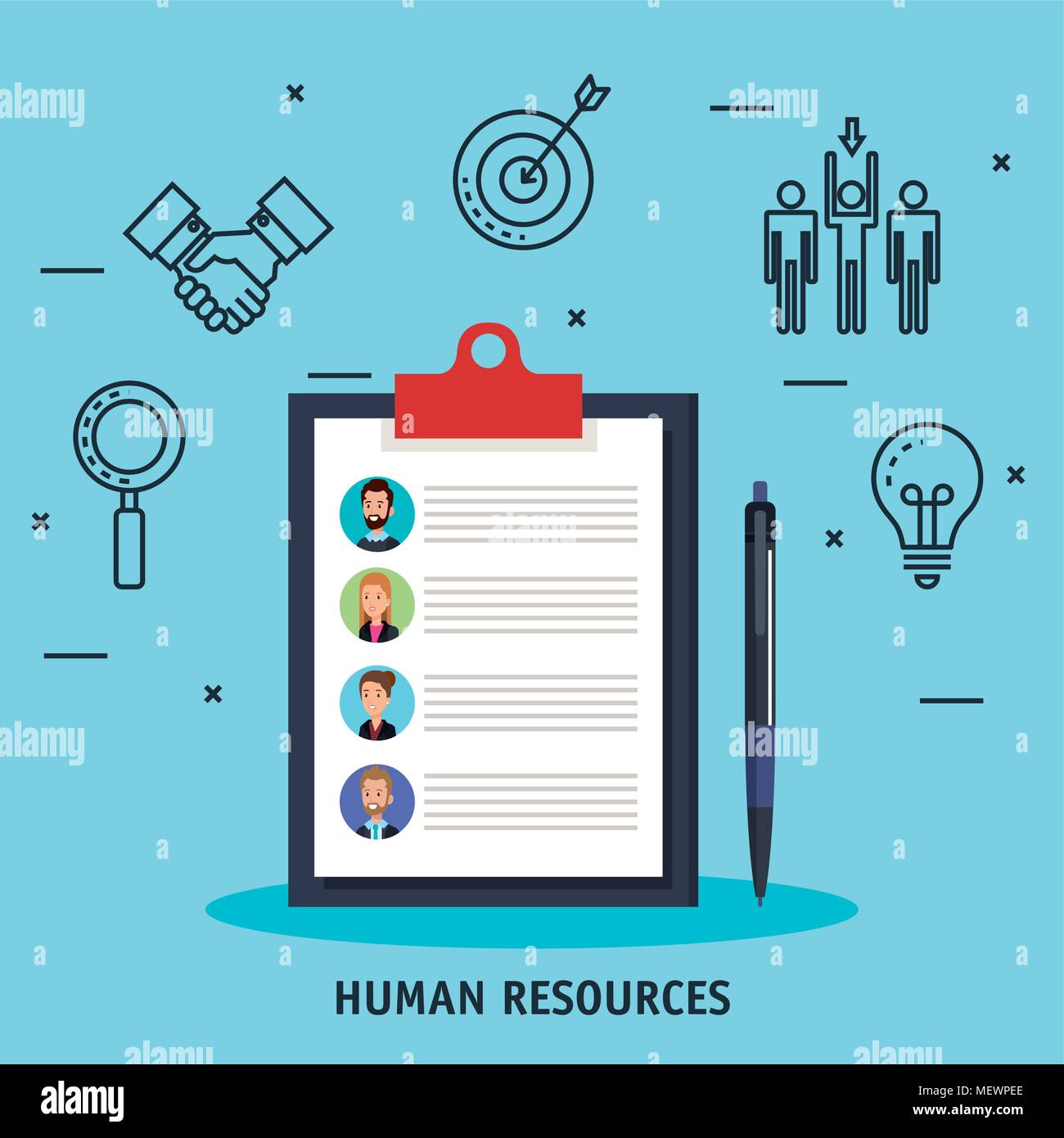 human resources set icons Stock Vector Image & Art - Alamy