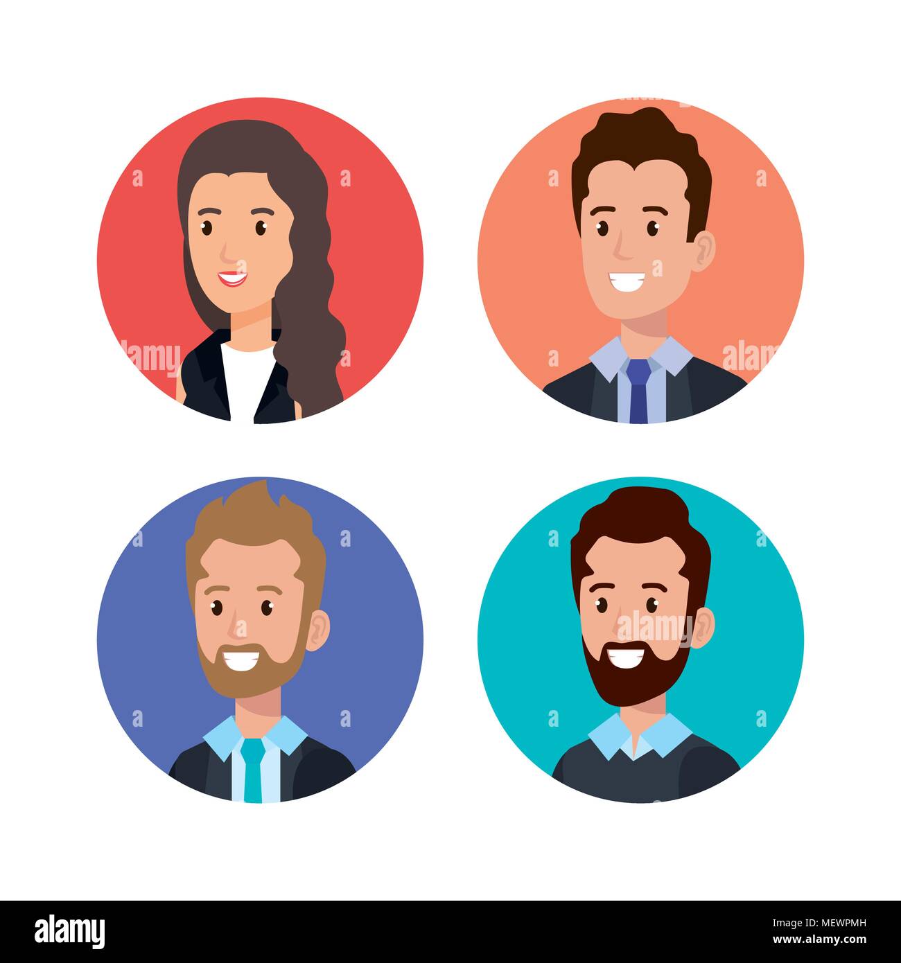business people group avatars characters Stock Vector Image & Art - Alamy