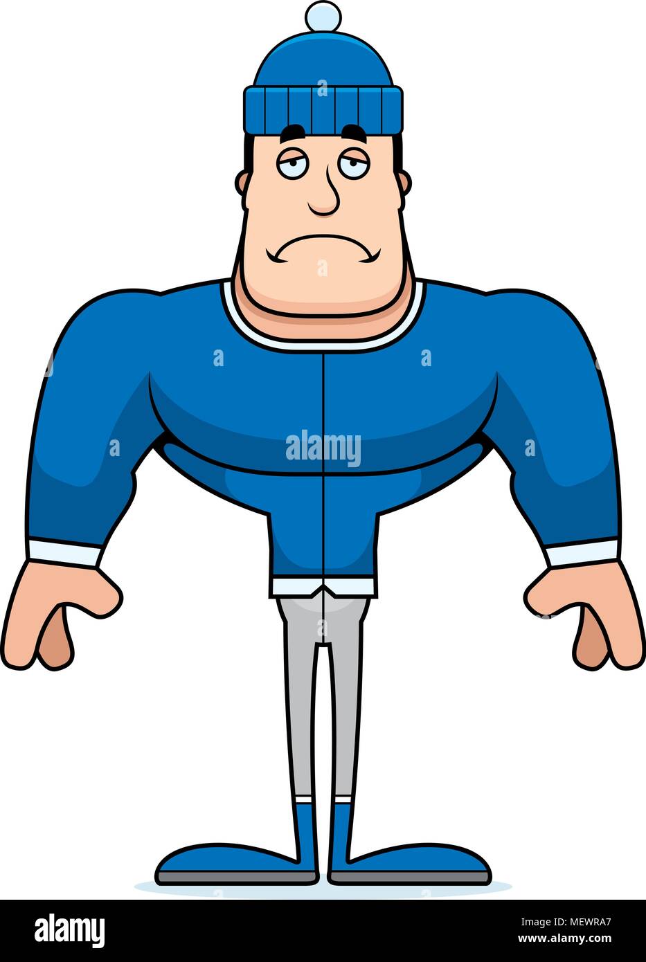 A cartoon winter man looking sad Stock Vector Image & Art - Alamy