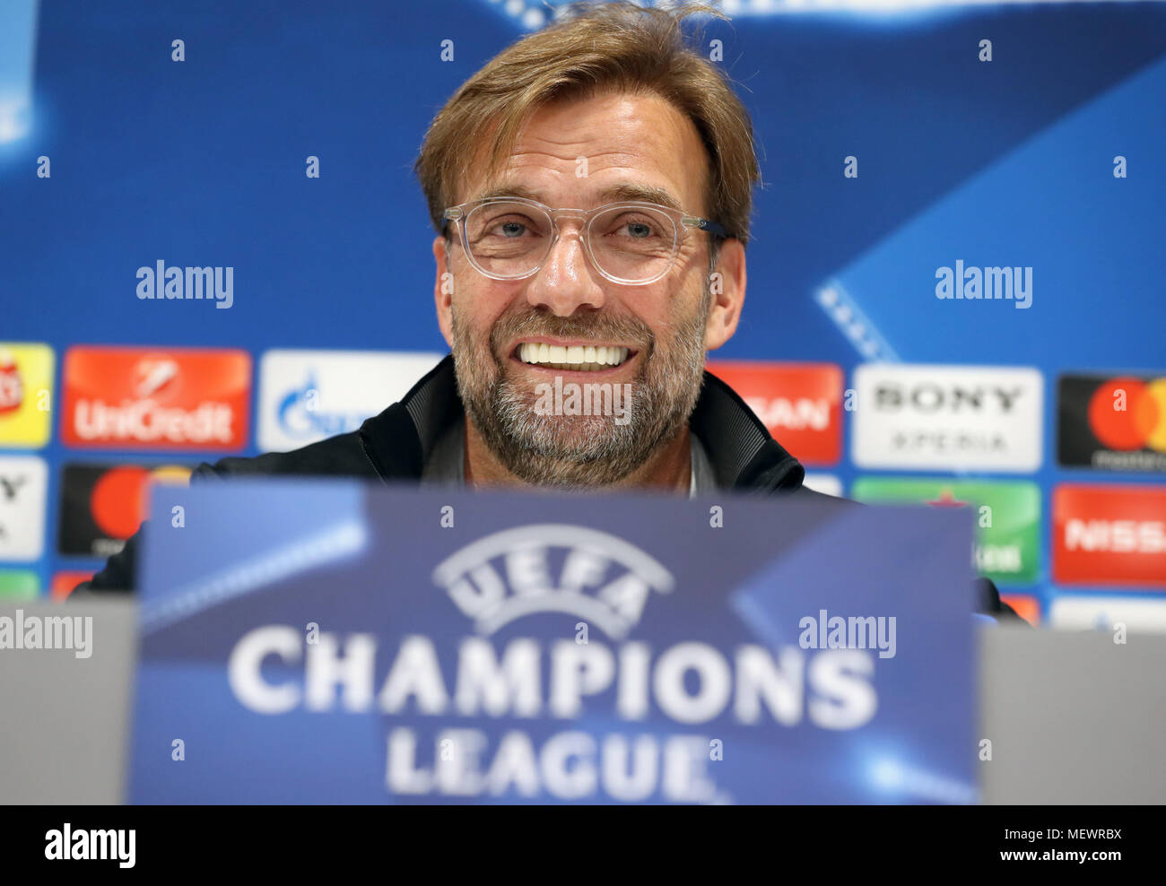 Liverpool manager Jurgen Klopp during a press conference at Anfield ...