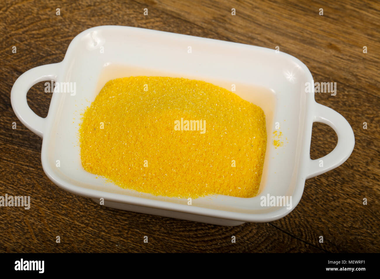 Raw polenta ready for cooking Stock Photo - Alamy