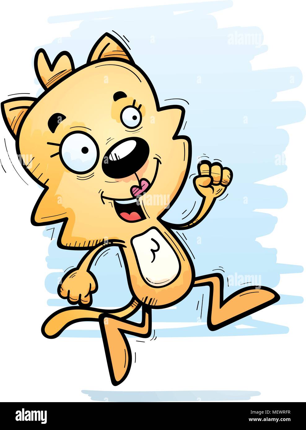 A cartoon illustration of a female cat running Stock Vector Image & Art ...