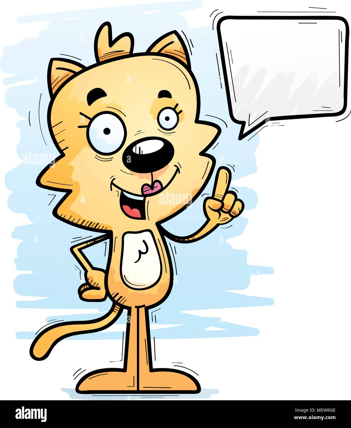 A cartoon illustration of a female cat talking Stock Vector Image & Art ...