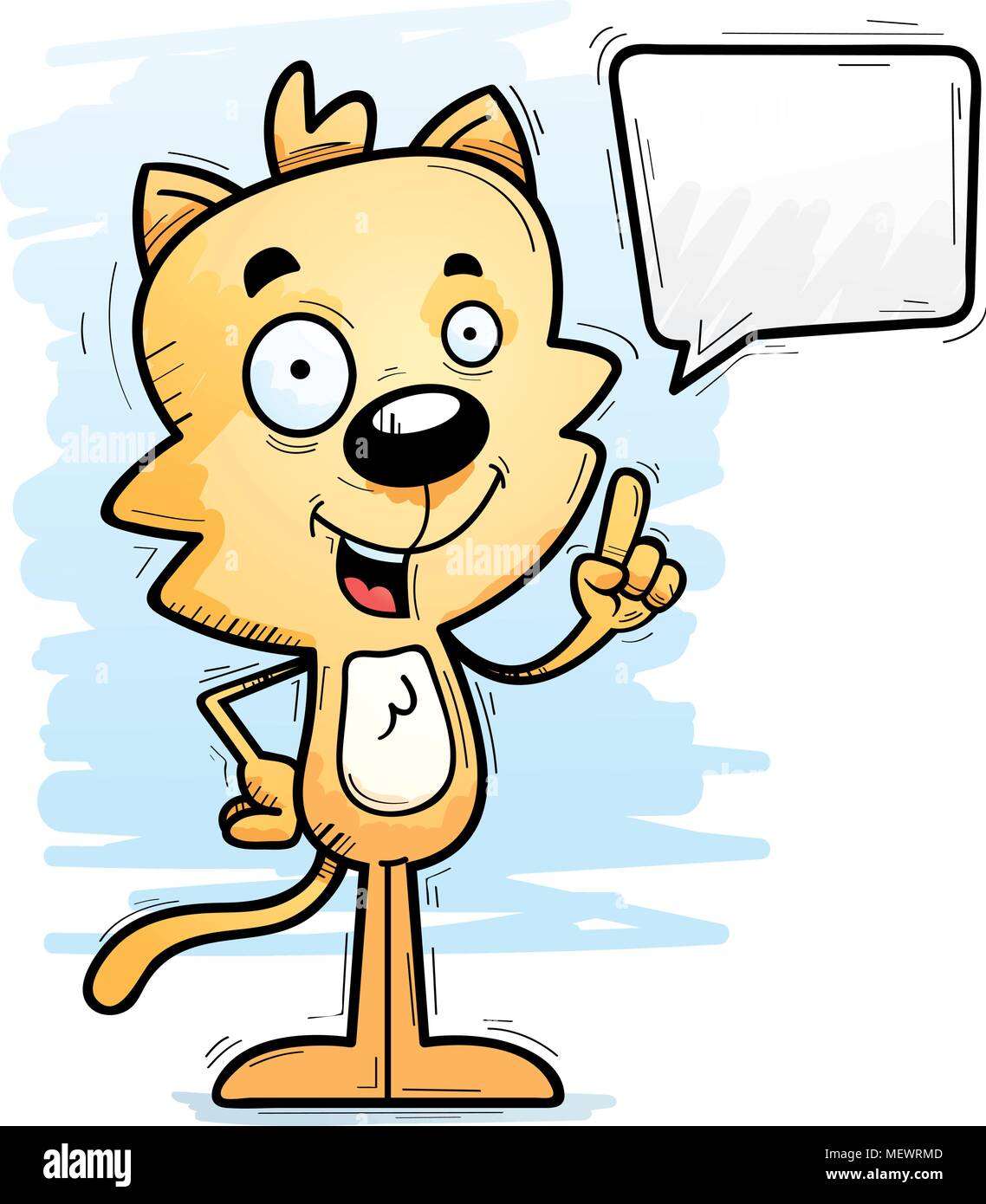 A cartoon illustration of a male cat talking Stock Vector Image & Art ...