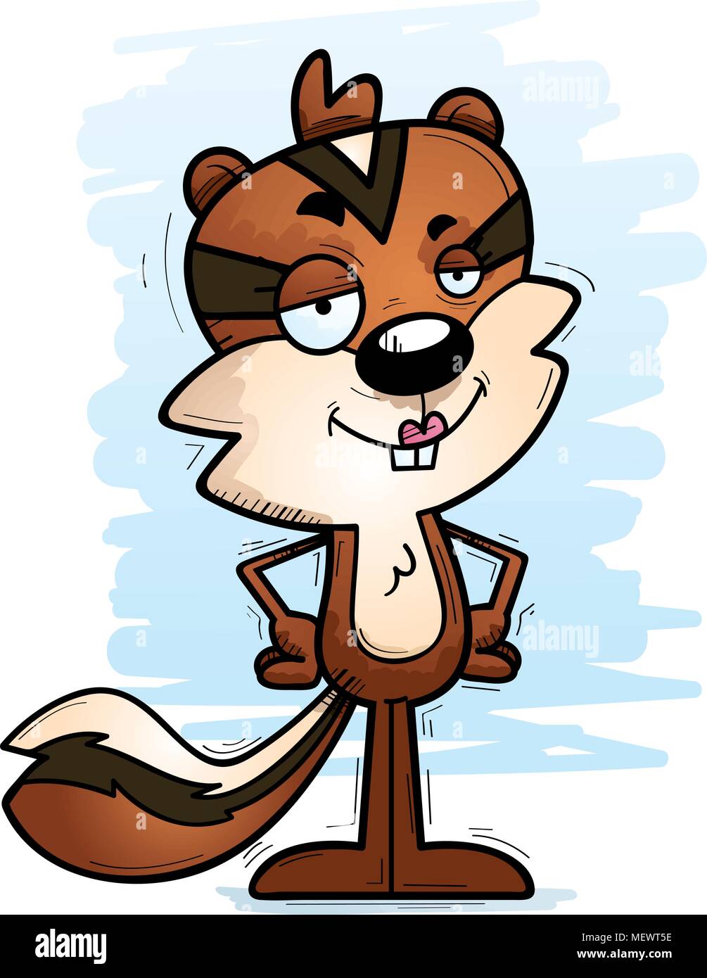 A cartoon illustration of a female chipmunk looking confident Stock ...