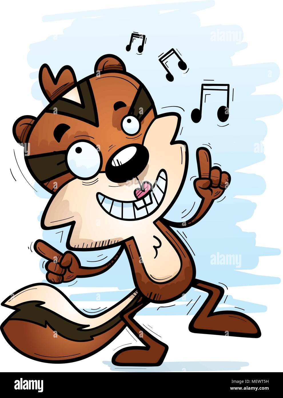 A cartoon illustration of a female chipmunk dancing Stock Vector Image ...