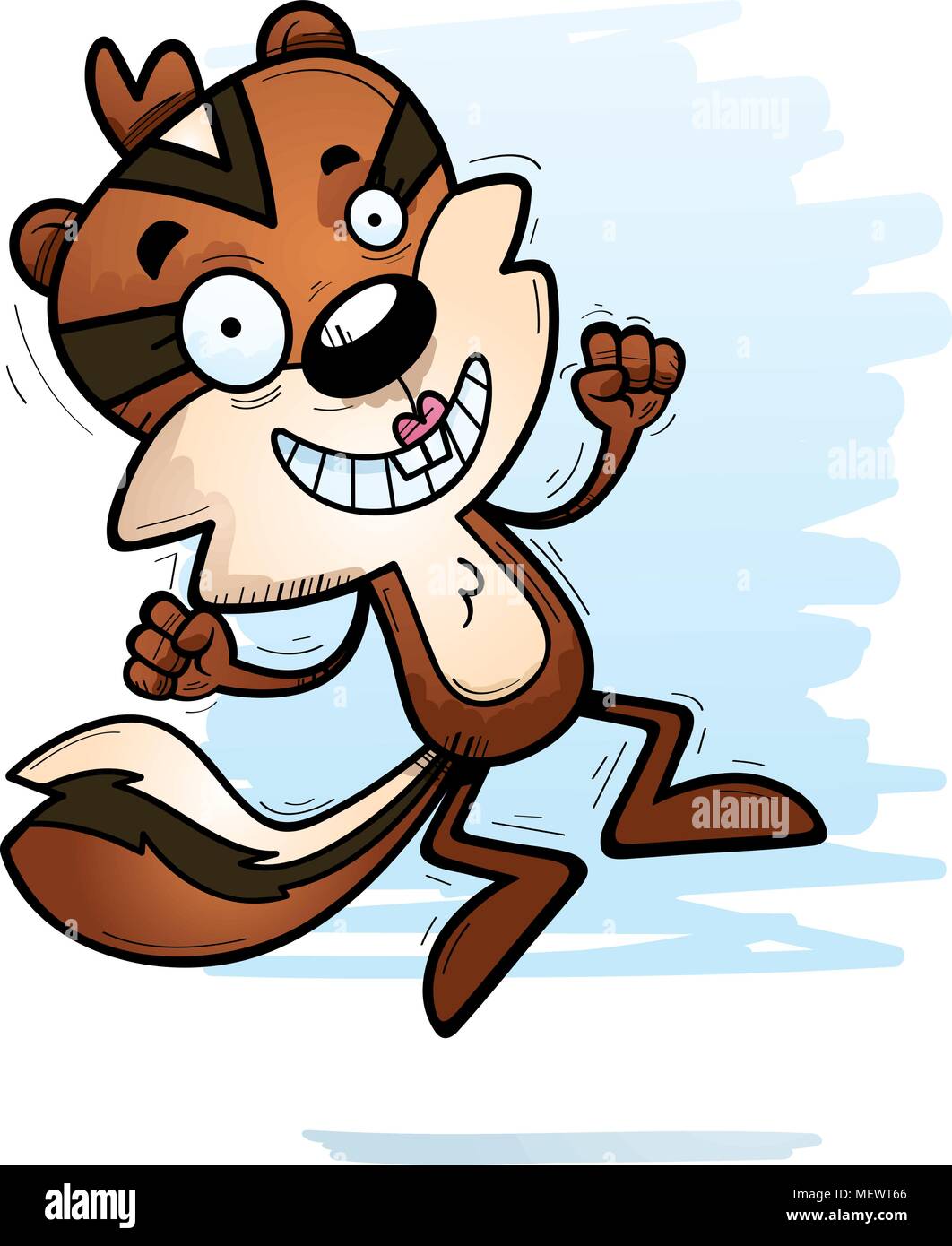 A cartoon illustration of a female chipmunk jumping Stock Vector Image ...