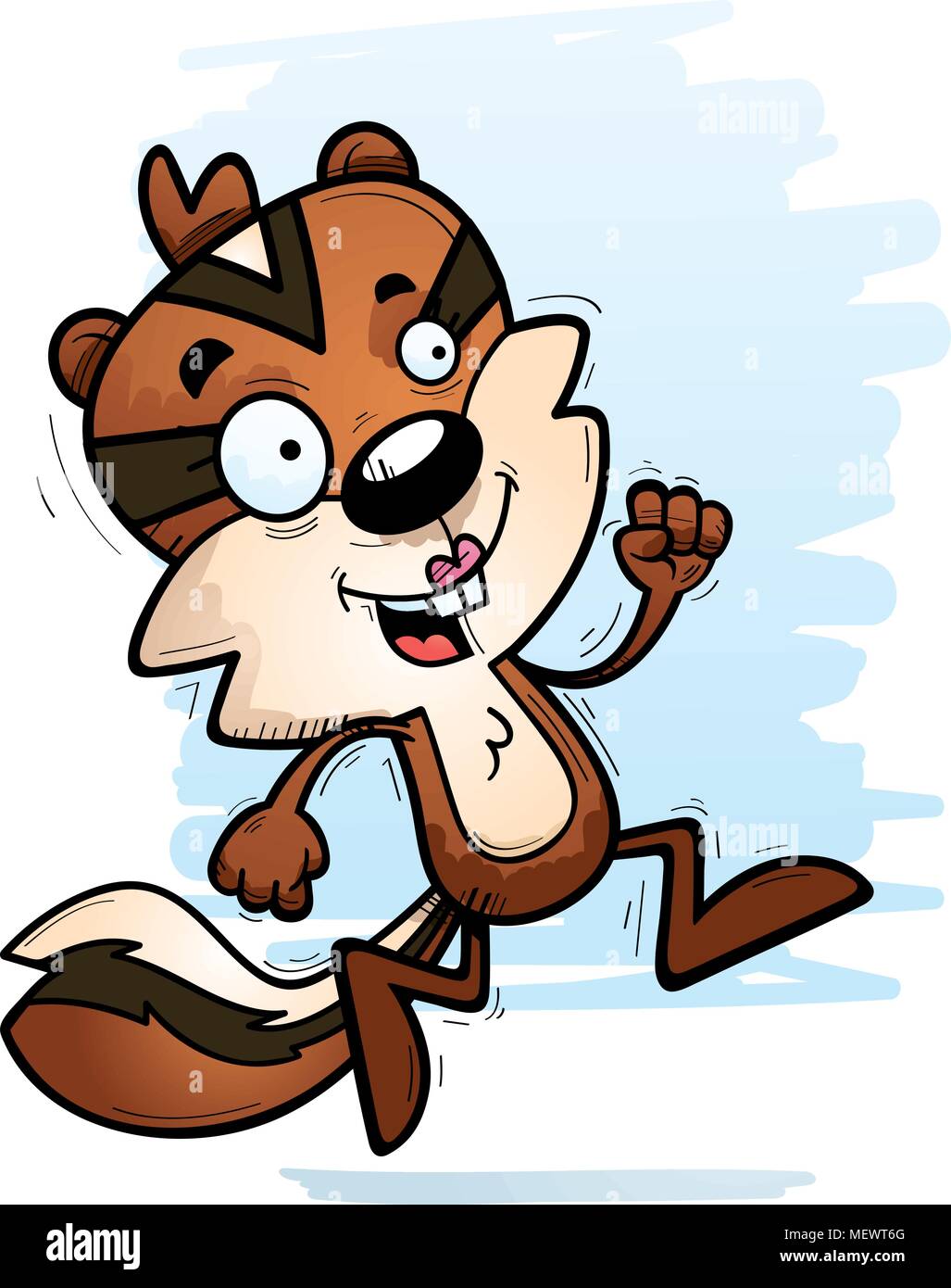 A cartoon illustration of a female chipmunk running Stock Vector Image ...