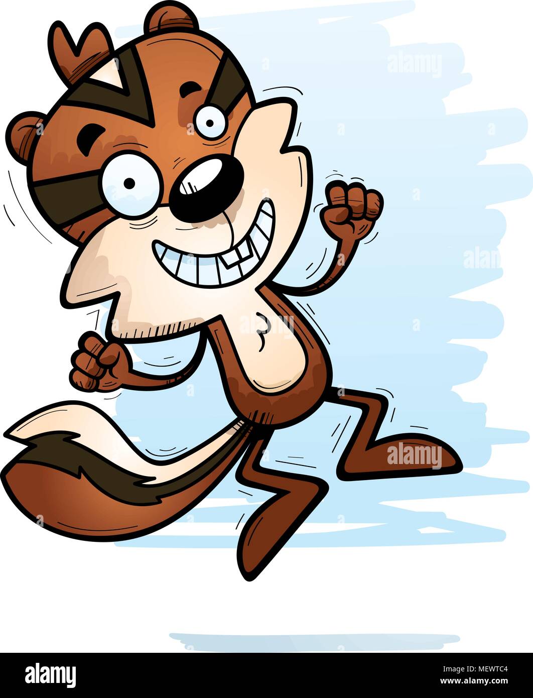 A cartoon illustration of a male chipmunk jumping Stock Vector Image ...