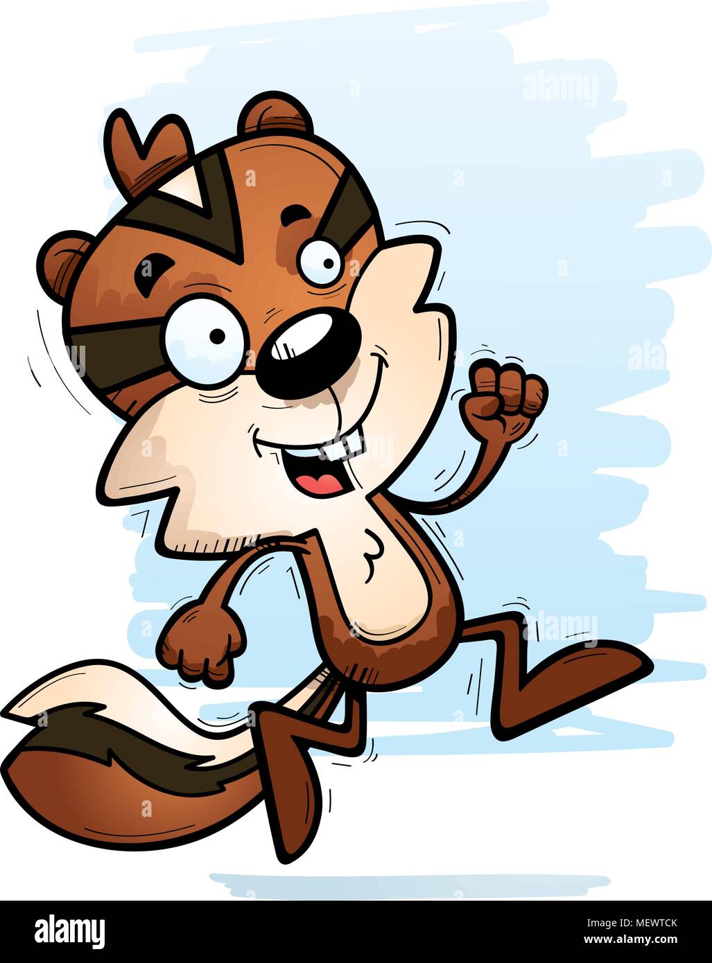 A cartoon illustration of a male chipmunk running Stock Vector Image ...