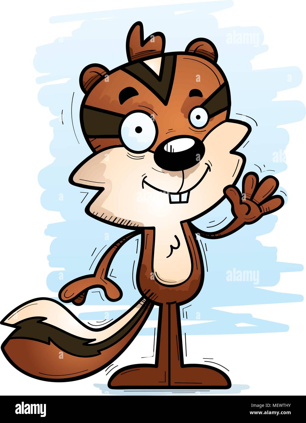 A cartoon illustration of a male chipmunk waving Stock Vector Image ...