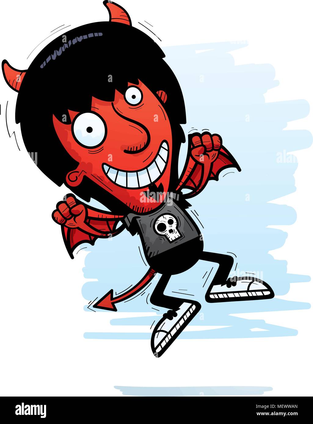 A cartoon illustration of a demon jumping Stock Vector Image & Art - Alamy