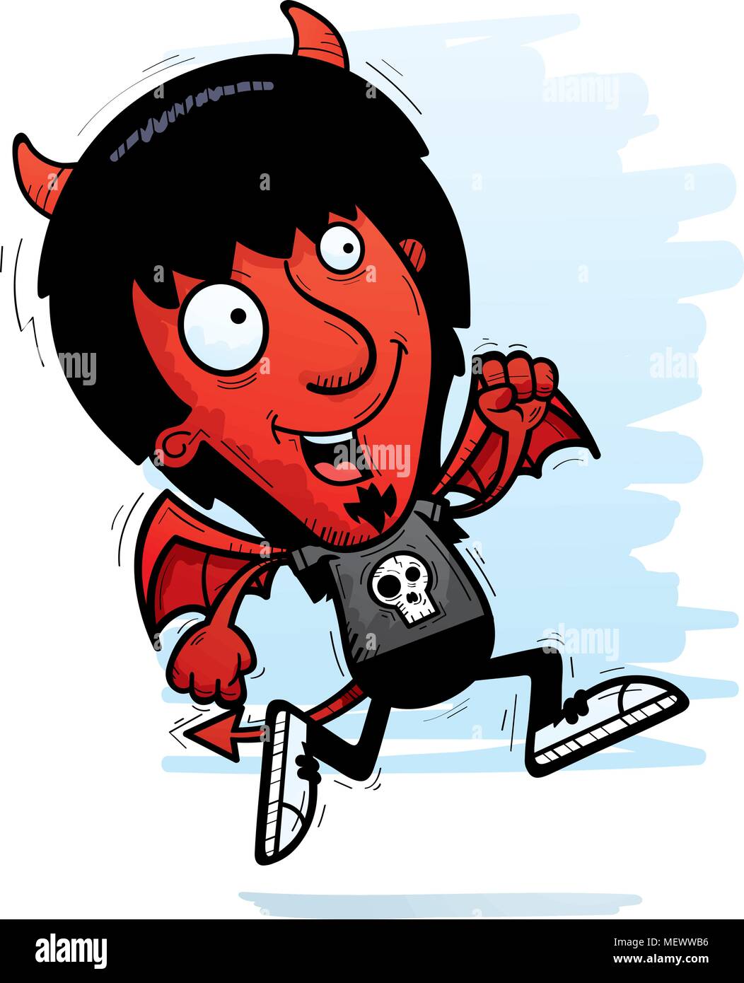 A cartoon illustration of a demon running Stock Vector Image & Art - Alamy
