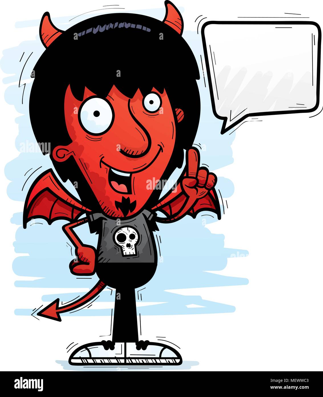 A cartoon illustration of a demon talking Stock Vector Image & Art - Alamy